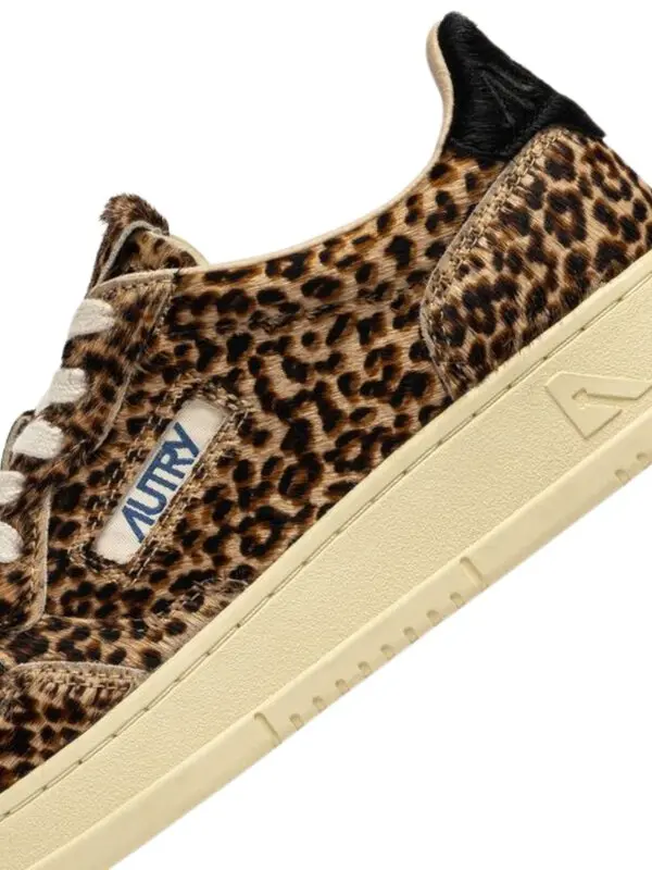 AUTRY Medialist Low Top Sneakers With Leopard Print - Brown