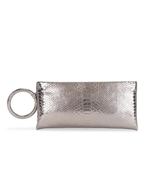 TOM FORD Laminated Printed Python Clutch