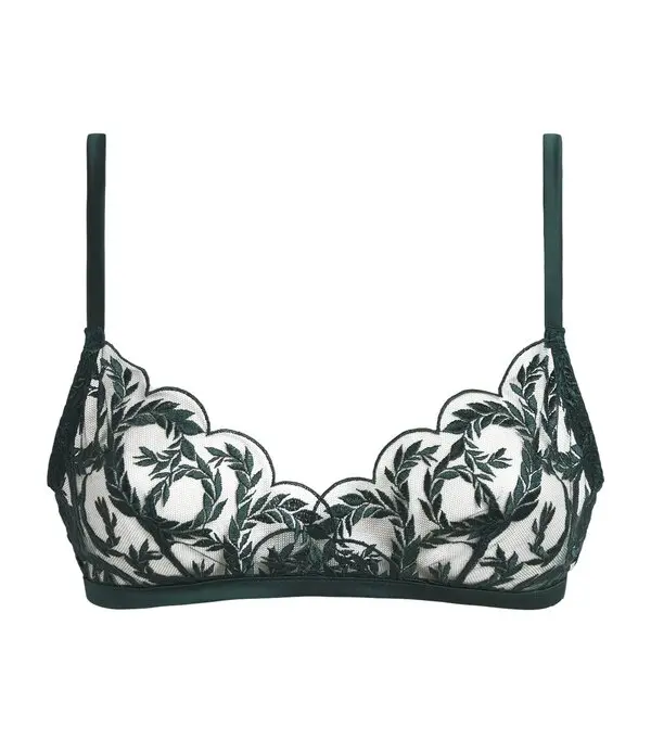 COCO DE MER Lace Arletta Soft Bra - Green