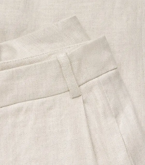 TOCCIN Elowen Linen-blend Trousers With Bow-tie Ankle Detail