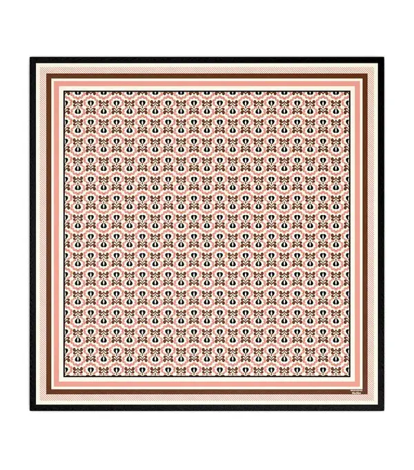 Max Mara Silk Geometric Print Scarf - Ivory