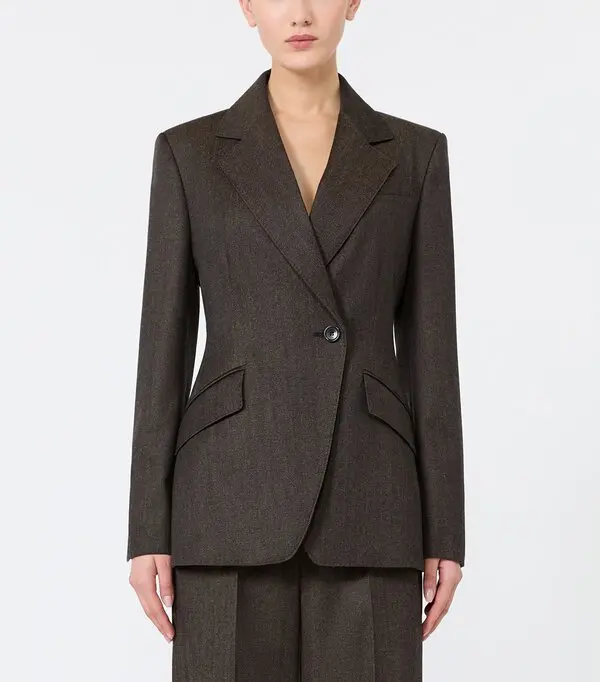 Max Mara Wool Diagonal-front Blazer