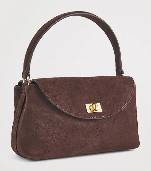 Sandro Mini Suede Le Grand Bazaar Top-handle Bag - Brown