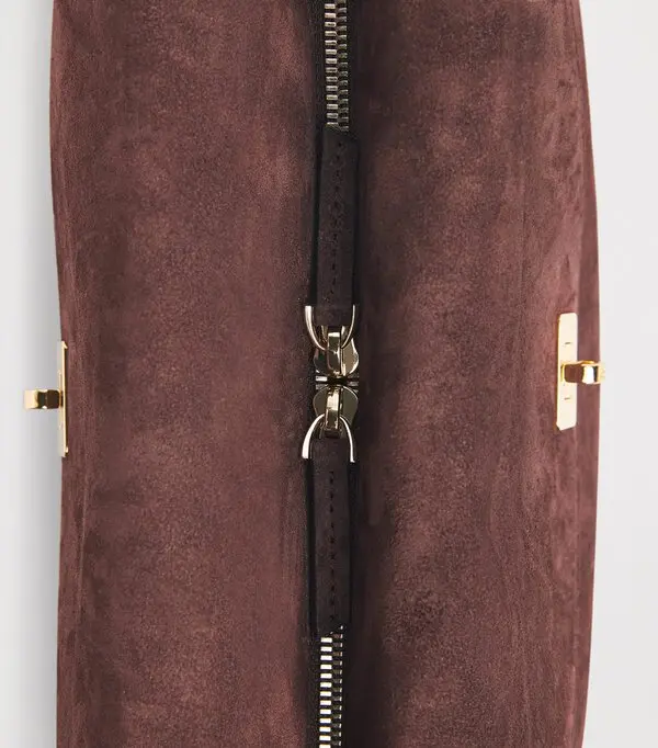Sandro Mini Suede Le Grand Bazaar Top-handle Bag - Brown