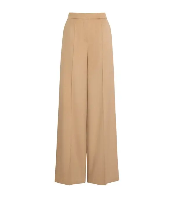 Max Mara Wool Wide-leg Trousers - Beige
