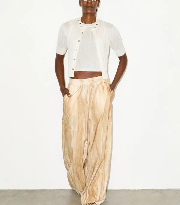 Max & Co. Ribbed Embellished Short-sleeve Cardigan