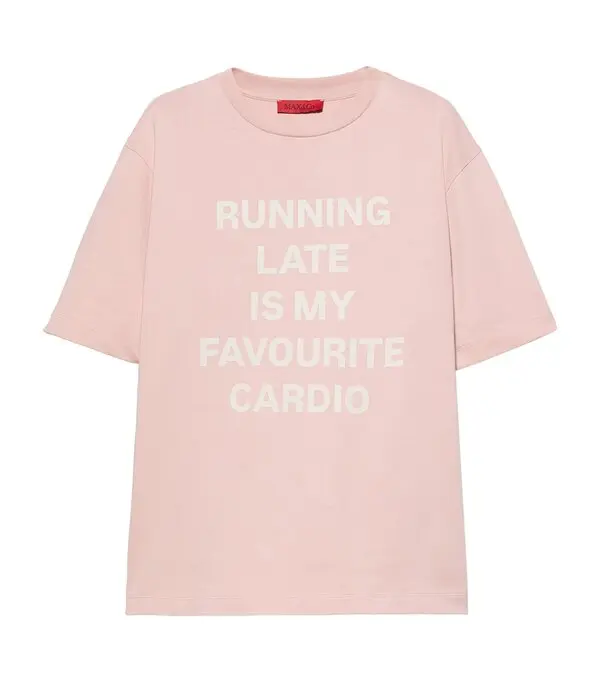 Max & Co. Cotton Slogan T-shirt - Pink