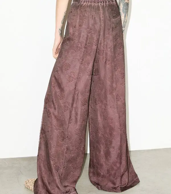 Max & Co. Floral Wide-leg Trousers - Brown