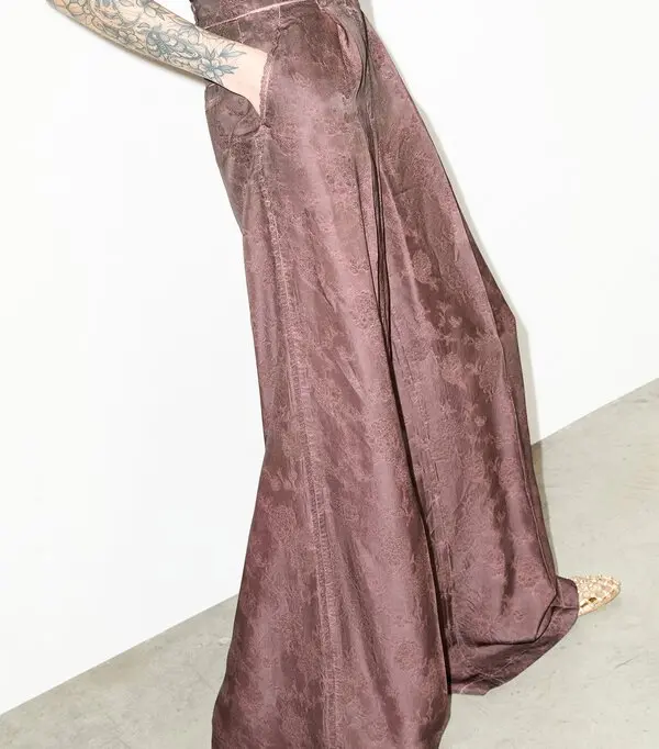 Max & Co. Floral Wide-leg Trousers - Brown