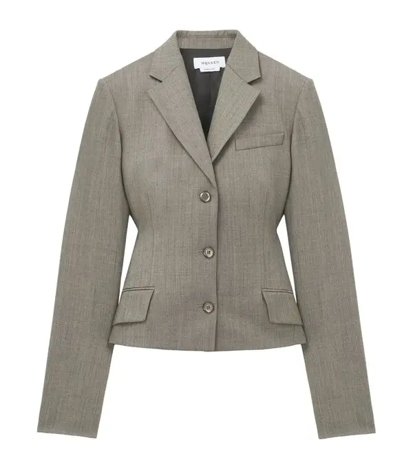 Alexander McQueen Wool Blazer - Gold