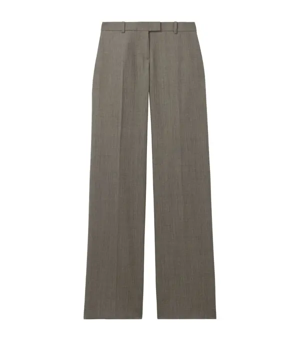 Alexander McQueen Wool Bumster Wide-leg Trousers