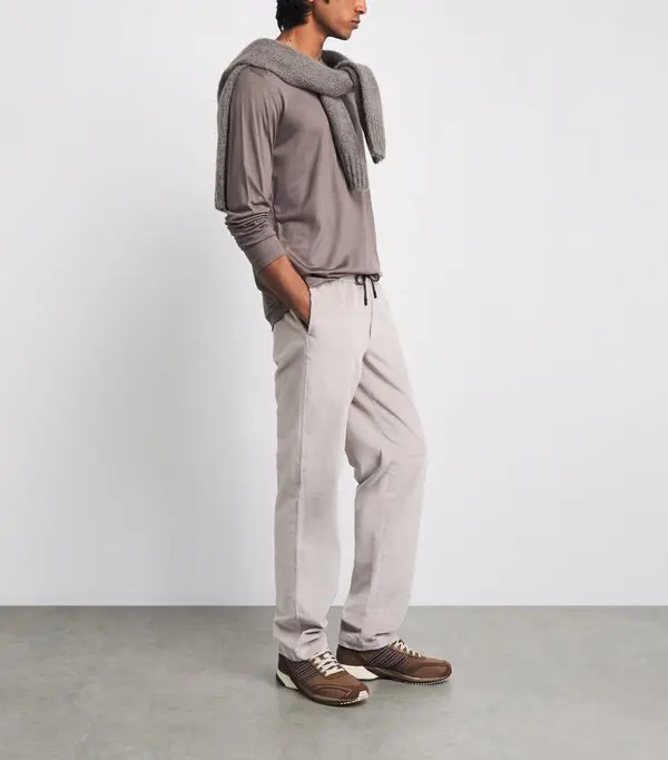 Sease Corduroy Slim Trousers - Grey