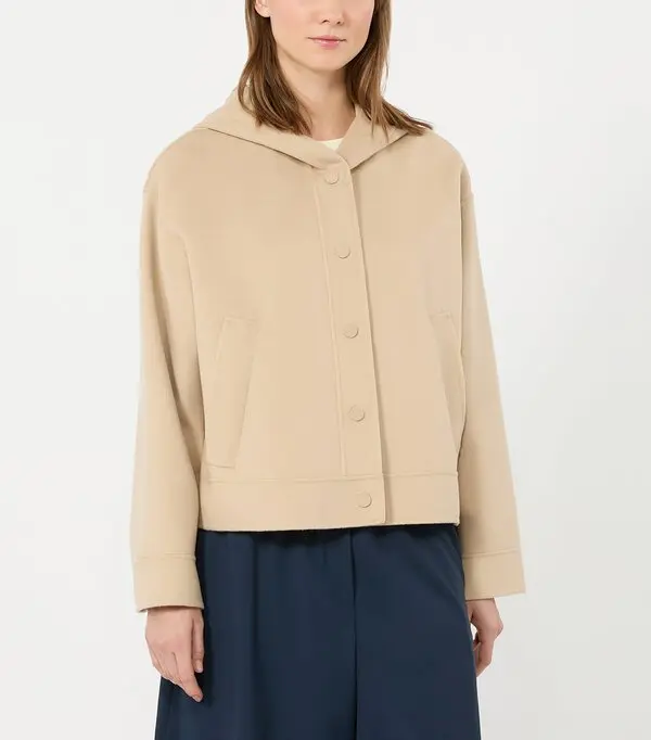 Max Mara Virgin Wool Hooded Short Coat