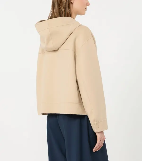 Max Mara Virgin Wool Hooded Short Coat