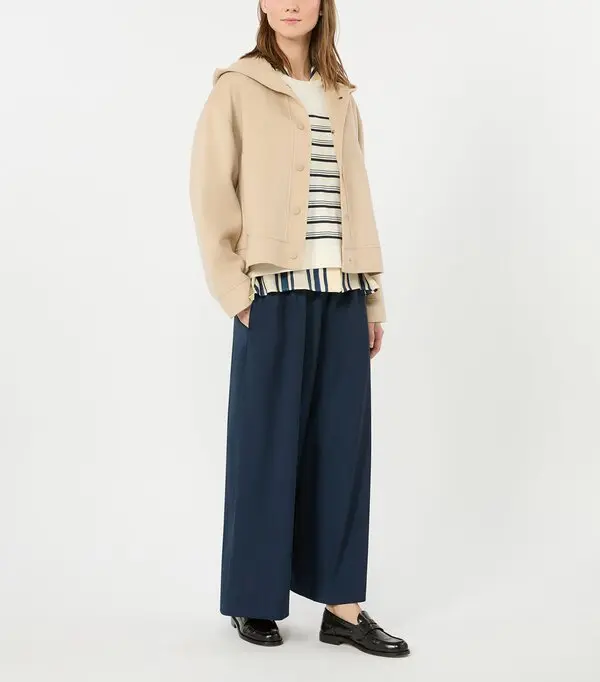 Max Mara Virgin Wool Hooded Short Coat