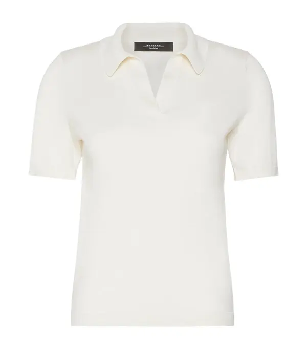 Max Mara Silk-cotton Polo Shirt