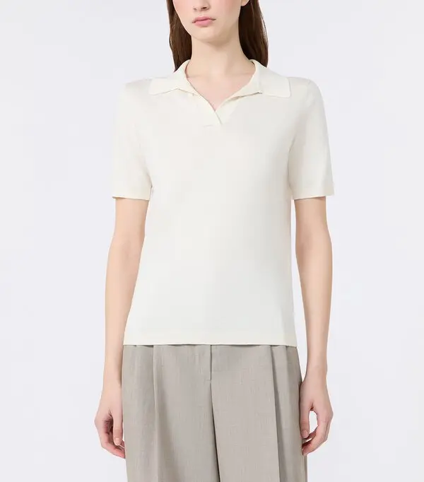 Max Mara Silk-cotton Polo Shirt