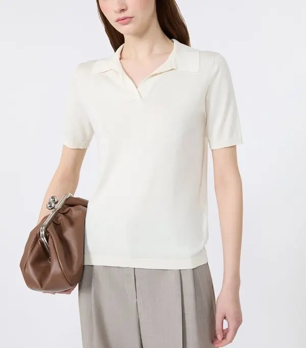 Max Mara Silk-cotton Polo Shirt