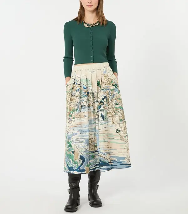 Max Mara Cropped 3/4 Sleeve Cardigan