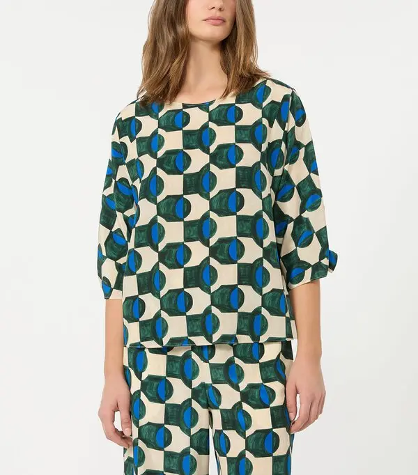 Max Mara Silk Printed Blouse