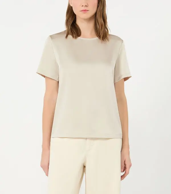Max Mara Satin Short-sleeve Blouse