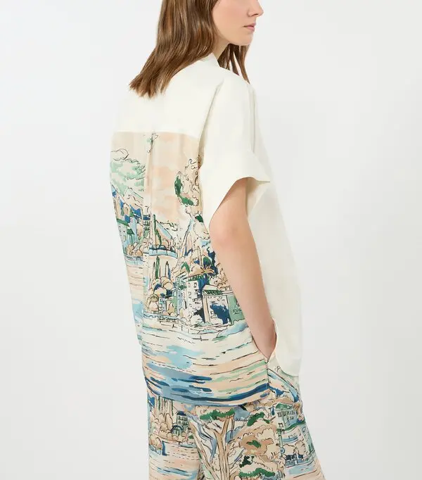 Max Mara Cotton-silk Printed Shirt