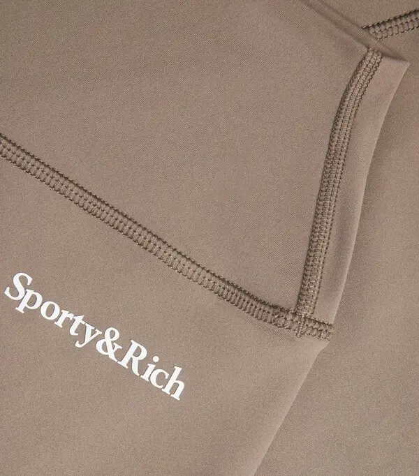 SPORTY & RICH Logo Serif Biker Shorts