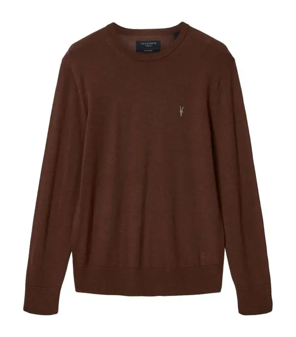 ALLSAINTS Merino Wool Mode Sweater - Brown