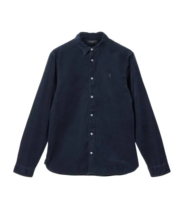 ALLSAINTS Cotton Corduroy Birchwood Shirt - Blue