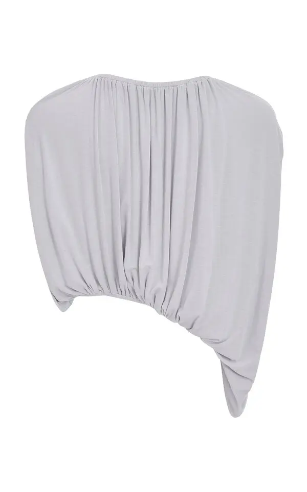 Source Unknown Rennie Gathered Jersey Top - Grey