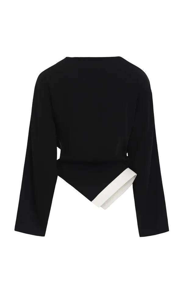 Source Unknown Amalia Draped Blouse - Black
