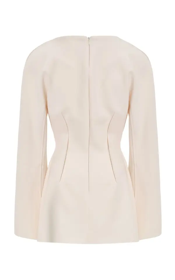 Source Unknown Solina Crepe Cowl-neck Top - White