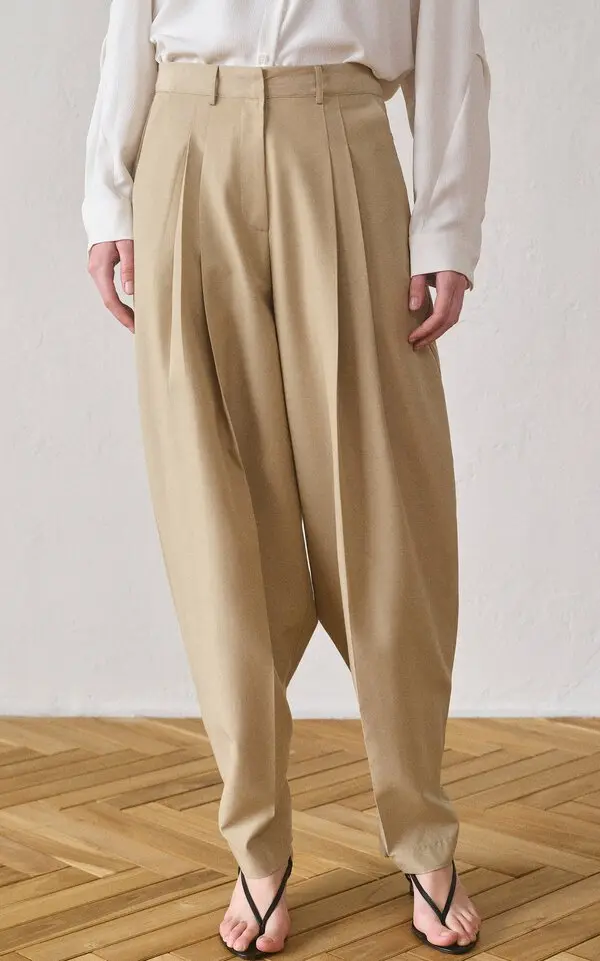 Source Unknown Roanna Button Cuff Straight Leg Trousers