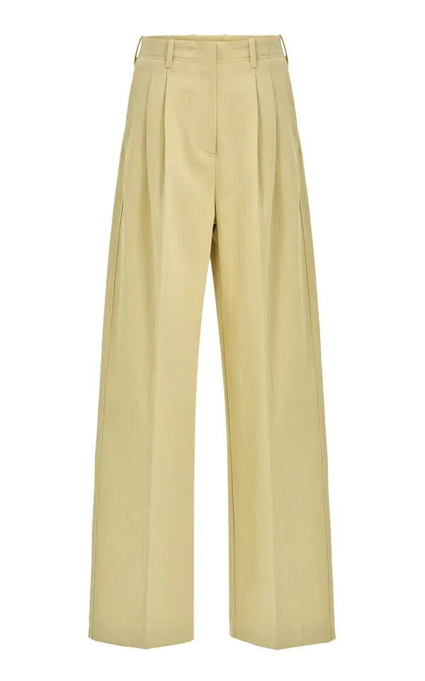 Source Unknown Cassandre Herringbone Cotton Trousers
