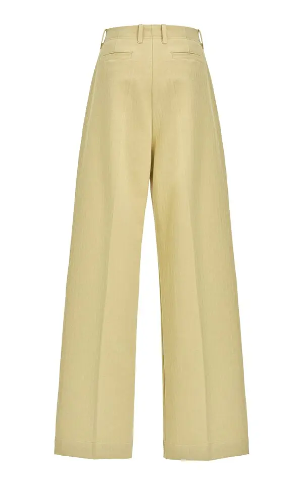 Source Unknown Cassandre Herringbone Cotton Trousers