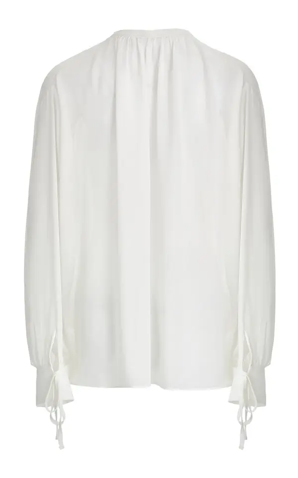 Source Unknown Veylin Chiffon Tie Cuff Top