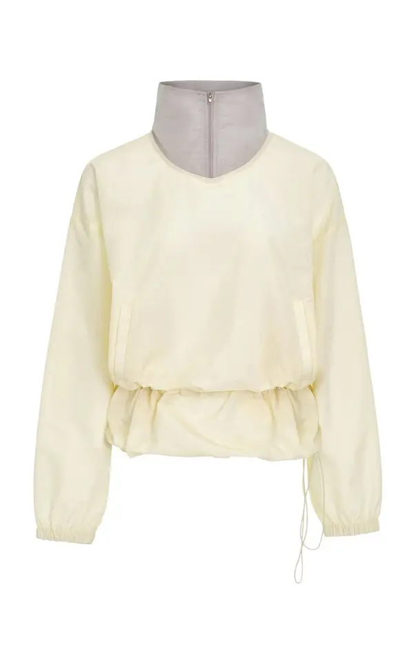 Source Unknown Callyn Zip Collar Shell Anorak - Yellow