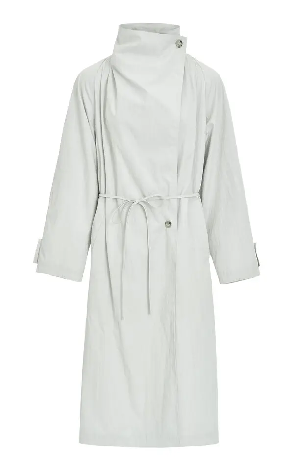 Source Unknown Cicero Funnel Neck Coat - Grey