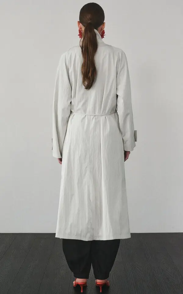 Source Unknown Cicero Funnel Neck Coat - Grey