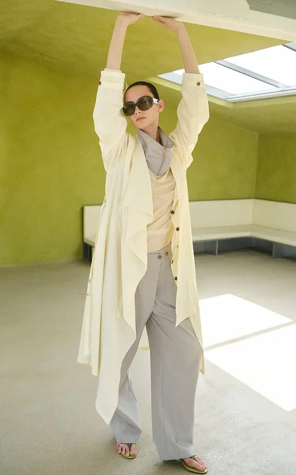 Source Unknown Nitra Scarf-lapel Coat