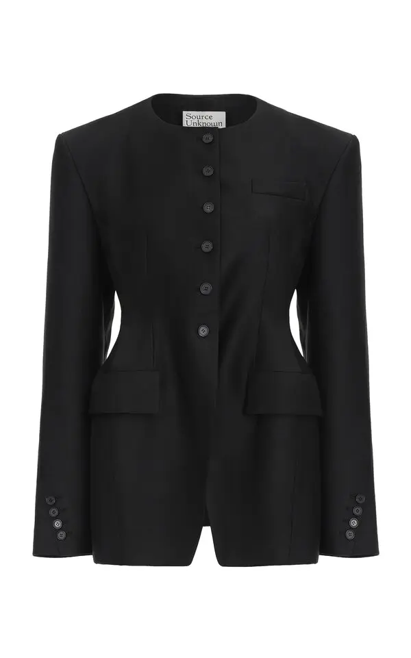 Source Unknown Adine Hourglass Blazer - Black