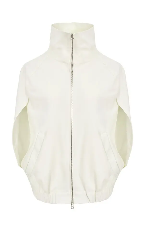 Source Unknown Leroy Cape Bomber Jacket - White