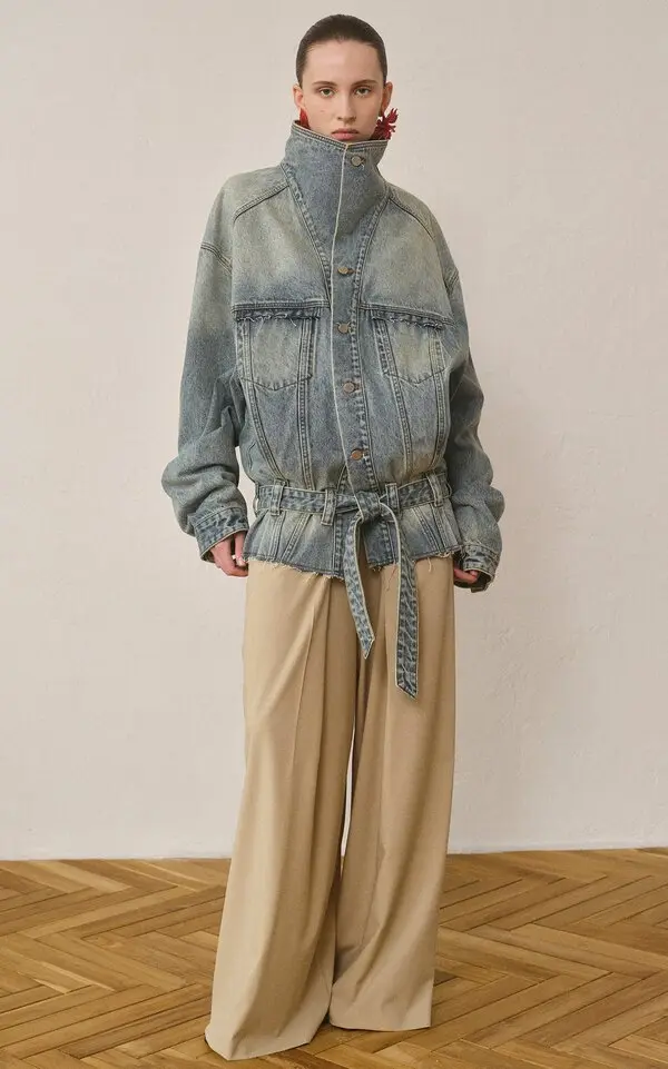 Source Unknown Zahara Denim Bomber Jacket