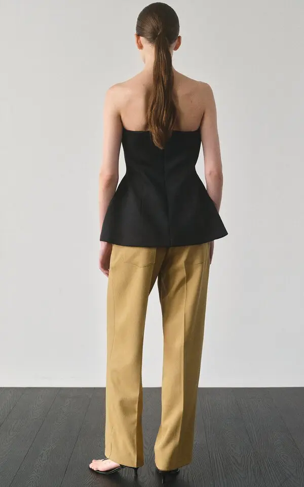 Source Unknown Rubik Peplum Top - Black