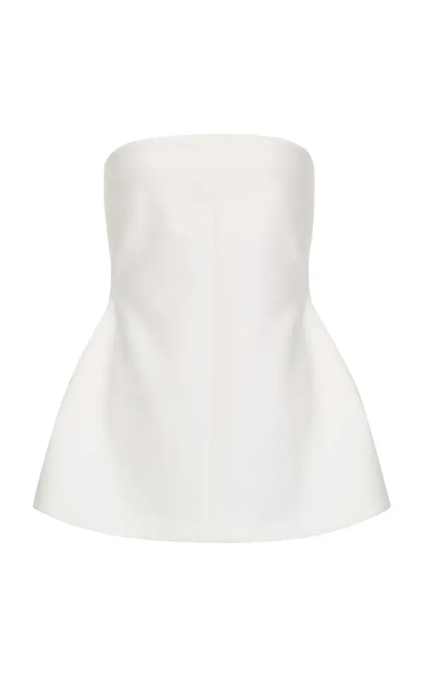 Source Unknown Rubik Peplum Top - White