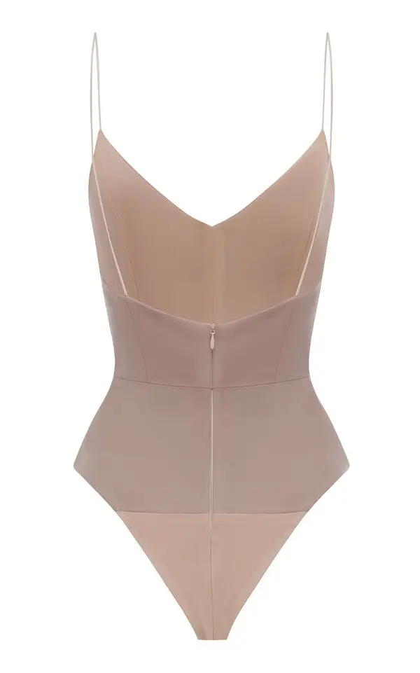 Alex Perry Bikini Leather Bodysuit - Taupe