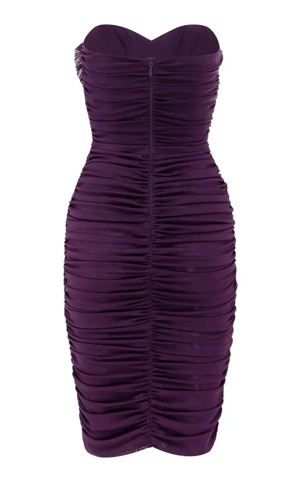 Alex Perry Sweetheart Ruffle Powermesh Mini Dress