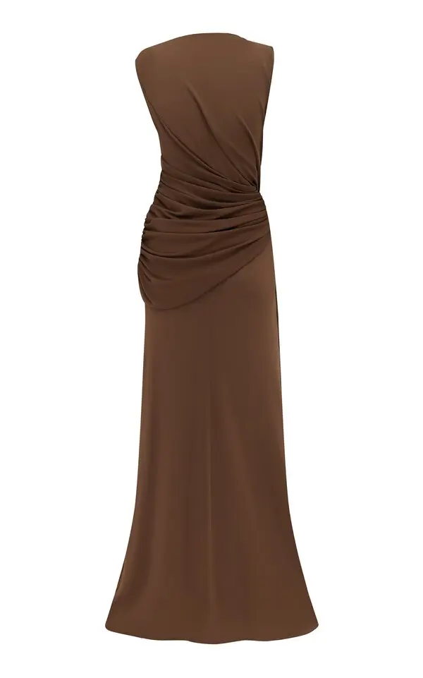 Alex Perry Sleeveless Twist Gown In Crepe Jersey