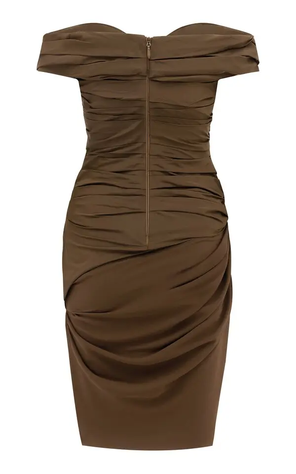 Alex Perry Off-shoulder Taffeta & Georgette Mini Dress