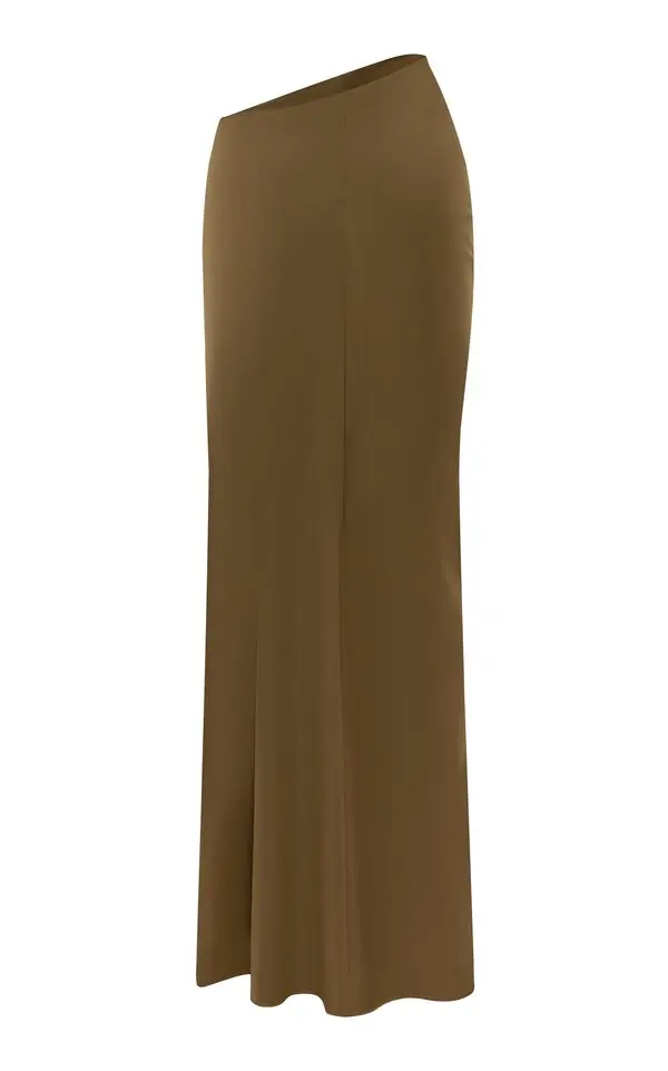 Alex Perry Ruched Powermesh Maxi Skirt